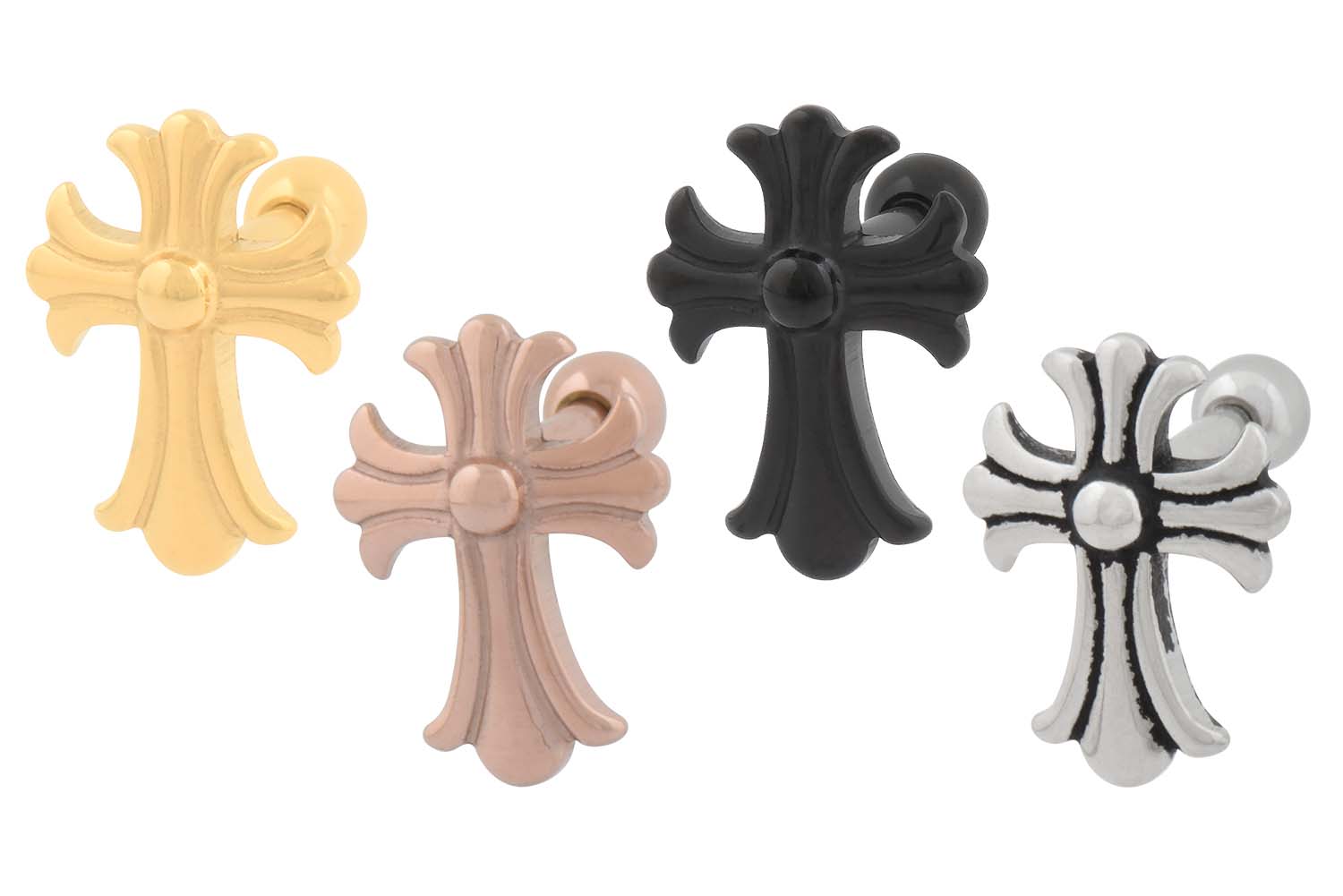 Surgical steel ear piercing CROSS ++SALE++ | PIERCINGLINE